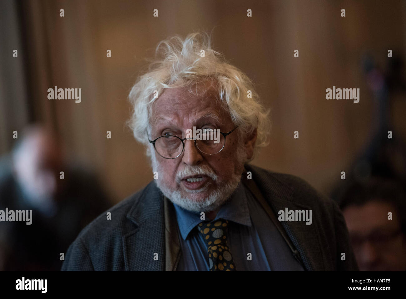 Athens, Greece. 17th Mar, 2017. Greek physicist and author GIORGOS ...