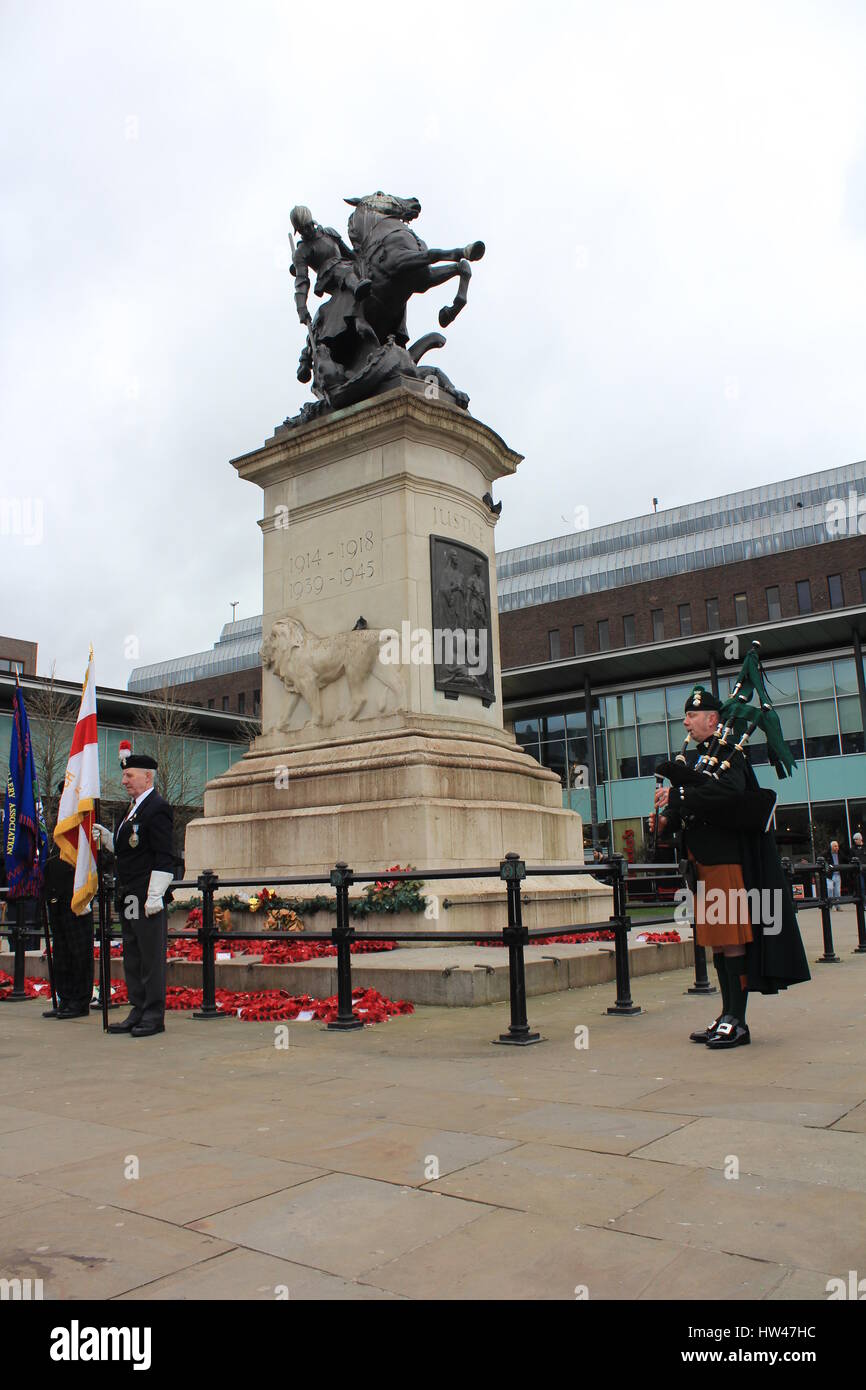 Newcastle, UK. 17th Mar, 2017. Tyneside Irish Brigade 1914-18 ...