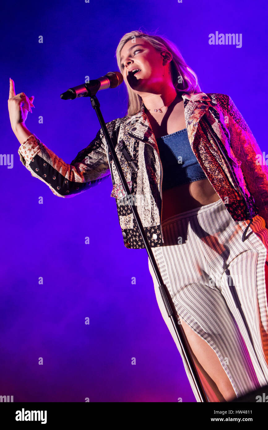 Turin, Italy. 16th Mar, 2017. The English singer-songwriter Anne-Marie ...