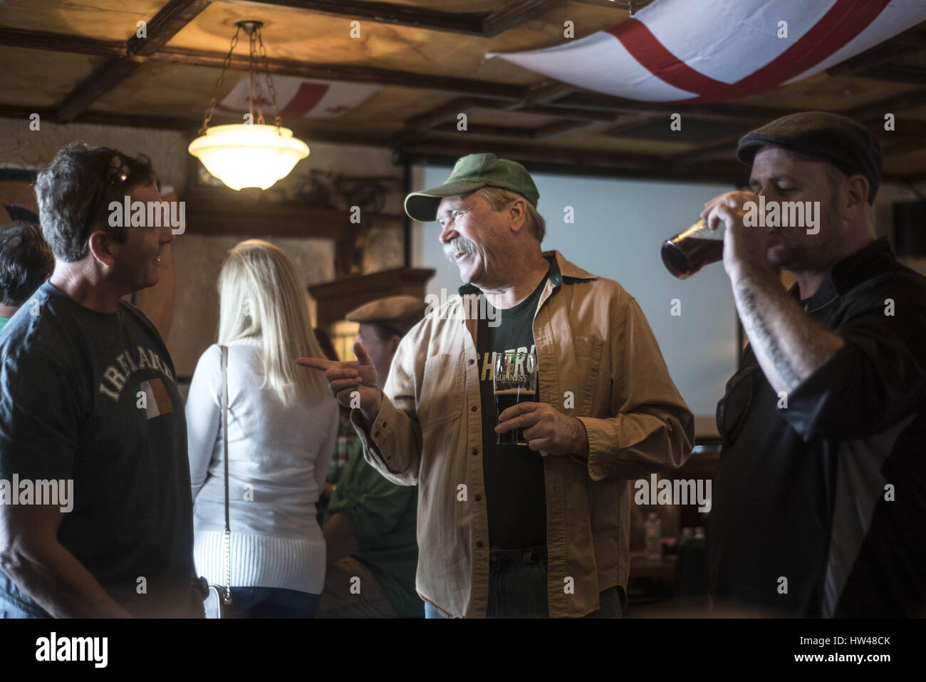 Miami, Florida, USA. 17th Mar, 2017. People gather to celebrate St ...