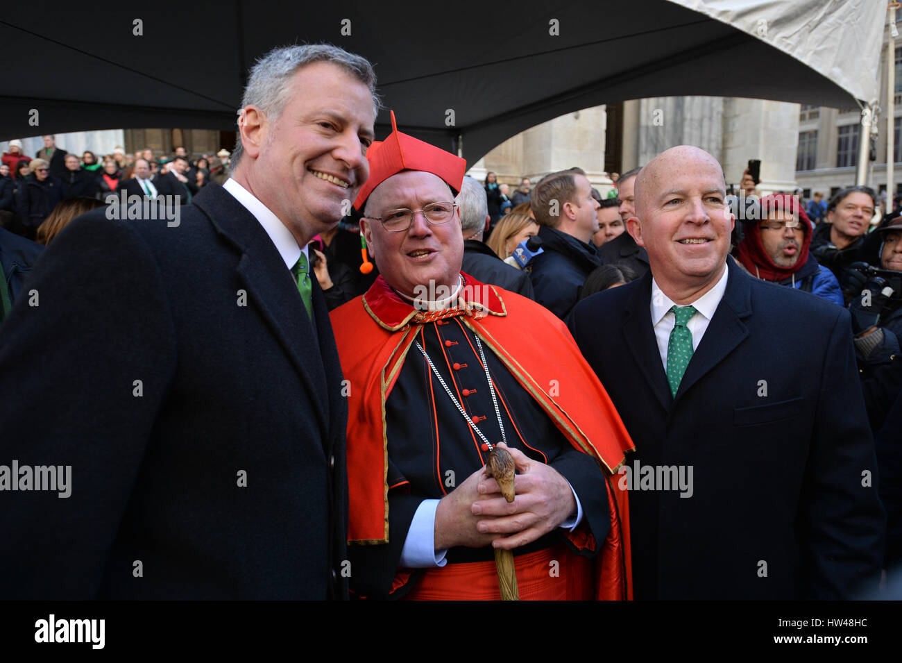 New York, USA. 17th Mar, 2017. New York City Mayor Bill de Blasio ...