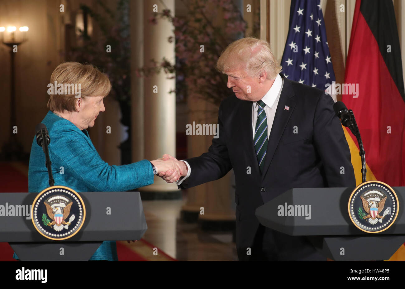 Washington, USA. 17th Mar, 2017. German Chancellor Angela Merkel and US ...