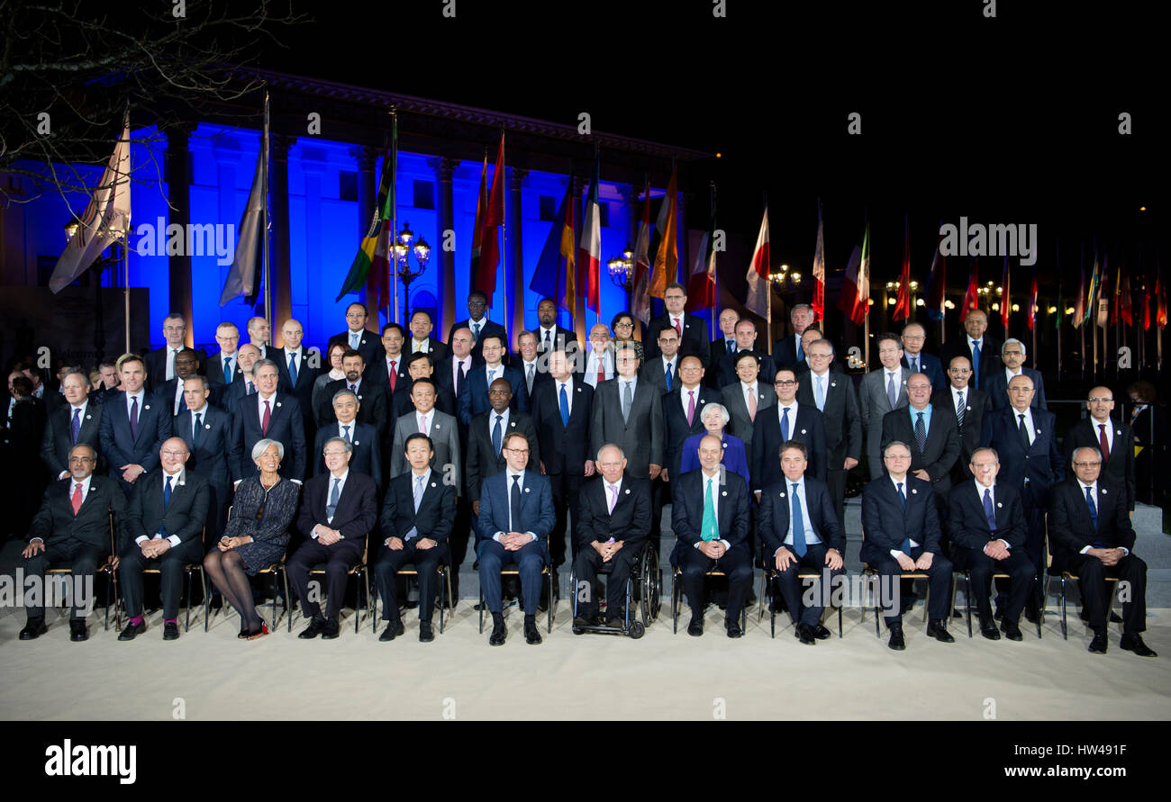 Baden-Baden, Germany. 17th Mar, 2017. The hosts of the G20 financial ...
