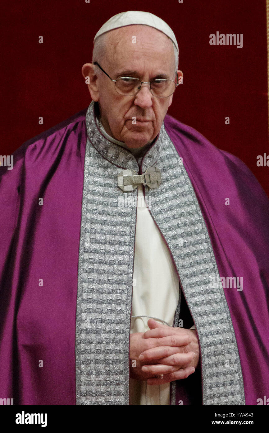 Vatican City, Vatican. 17th March, 2017. Pope Francis leads a ...