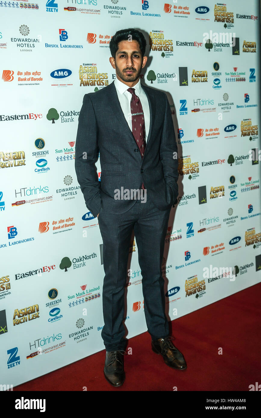London, UK. 17th March, 2017. Actor Sagar Radia attands the 2017 Asian ...