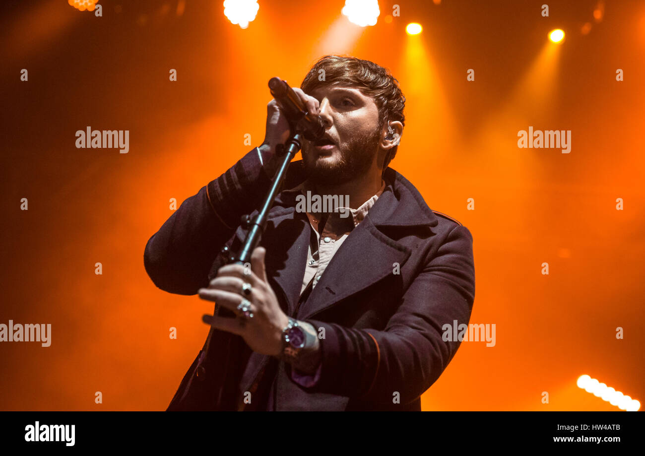 Bournemouth, UK. 17th March, 2017. James Arthur live at O2 Academy ...