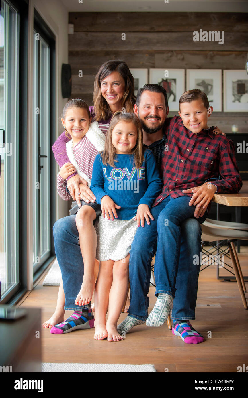 Portrait of smiling family Stock Photo - Alamy