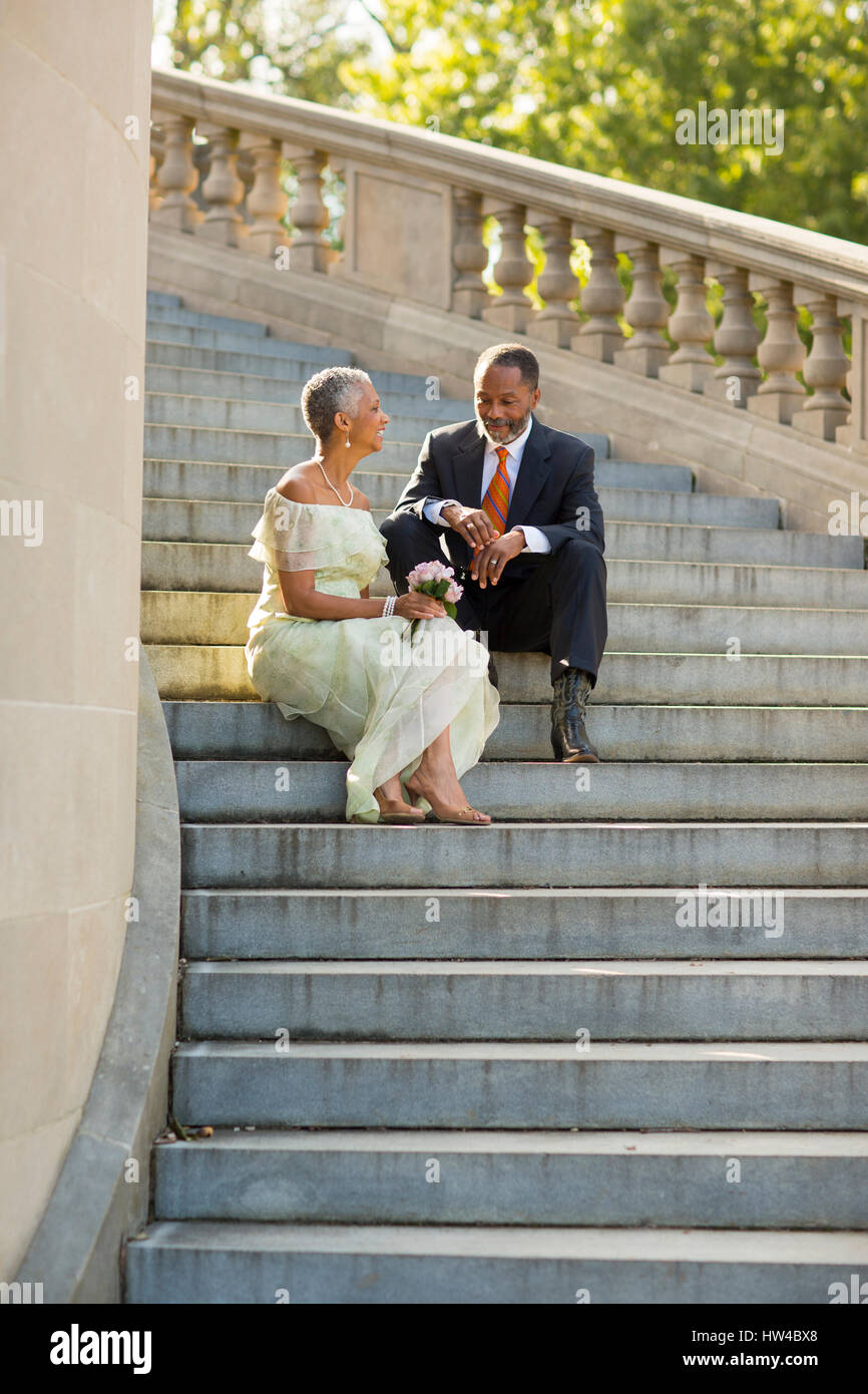 Cheerful african american bride hi-res stock photography and images - Alamy