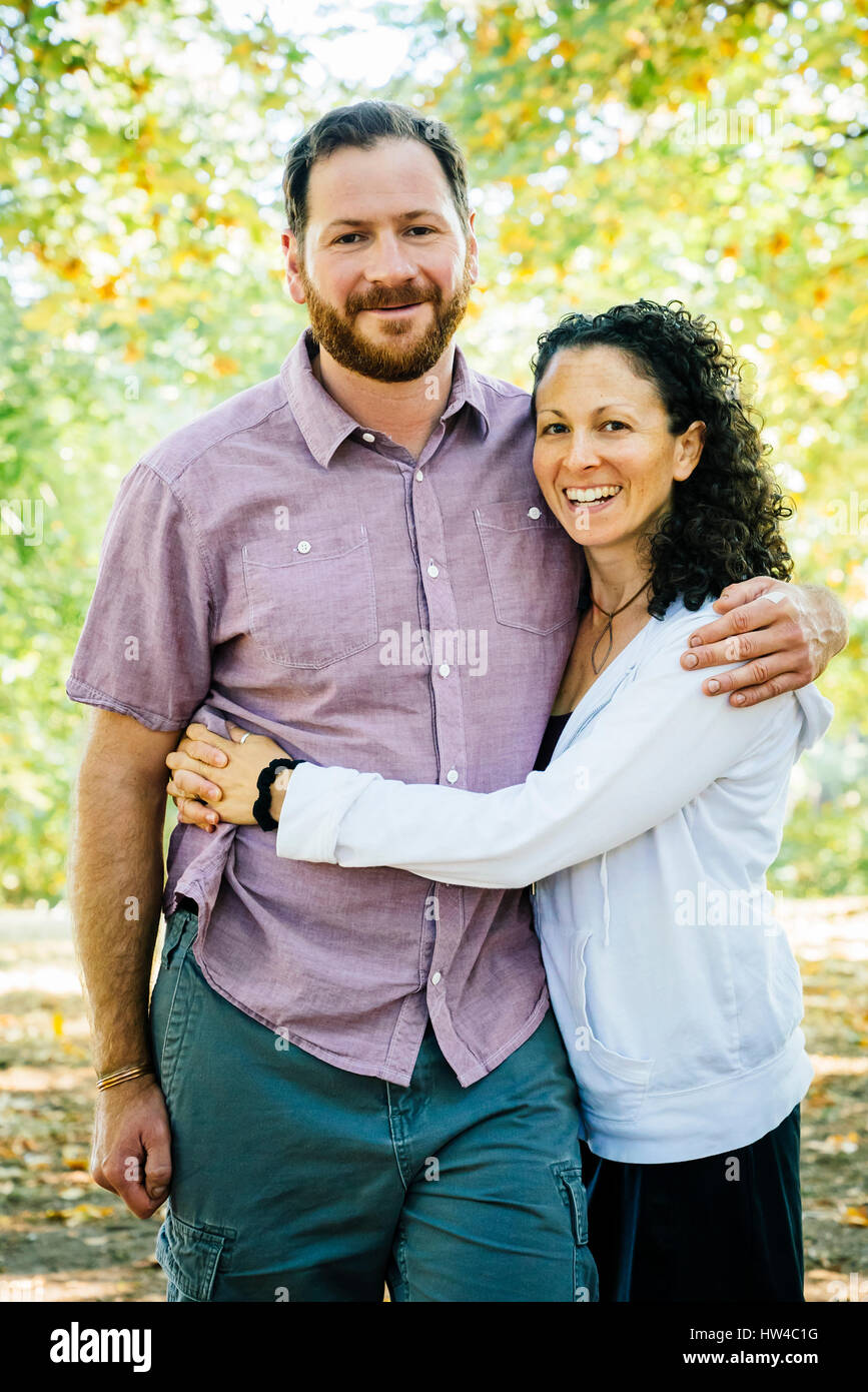 Portrait of smiling Caucasian couple Stock Photo - Alamy