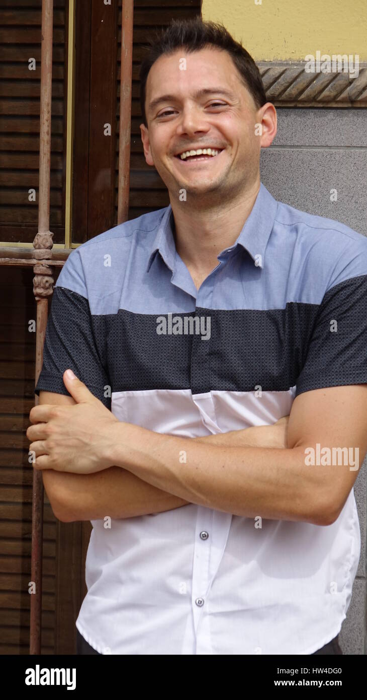 Happy Man Laughing Stock Photo - Alamy