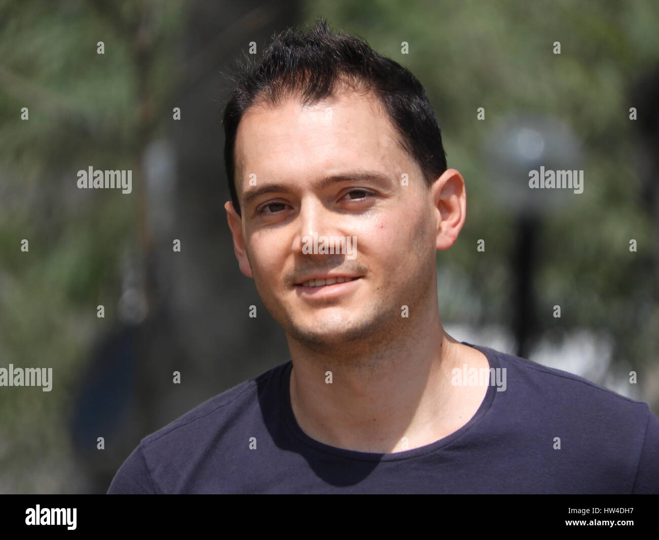 Happy Man Sunny Day Stock Photo - Alamy