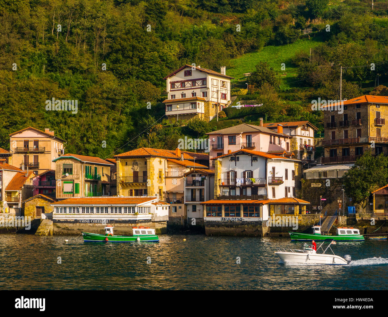 Pasai Donibane. Fishing village of Pasajes de San Juan. San Sebastian ...