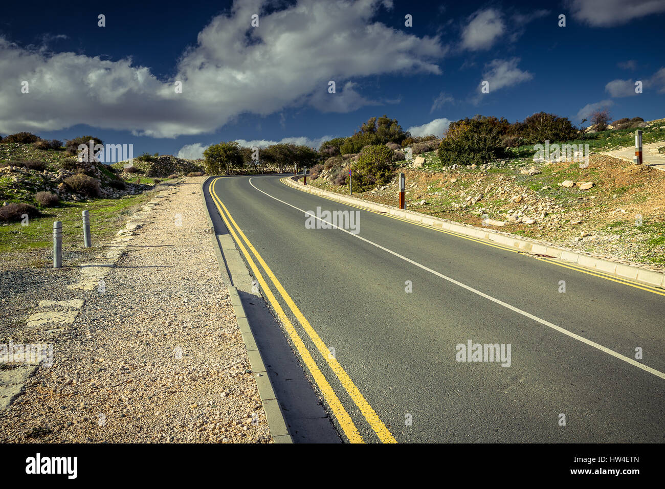Asphalted road on the hill Stock Photo - Alamy