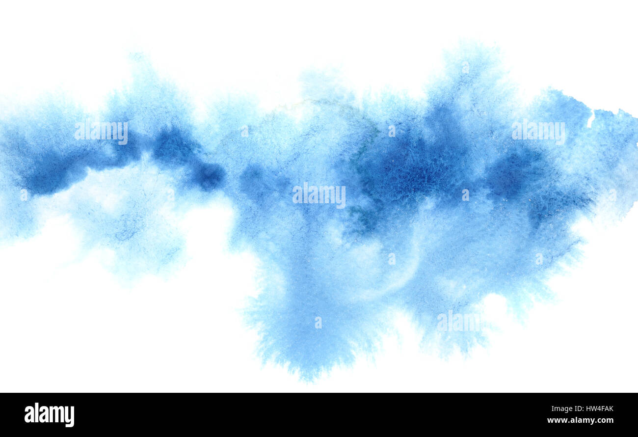 Light blue diffused watercolor stripe. Abstract background Stock Photo ...