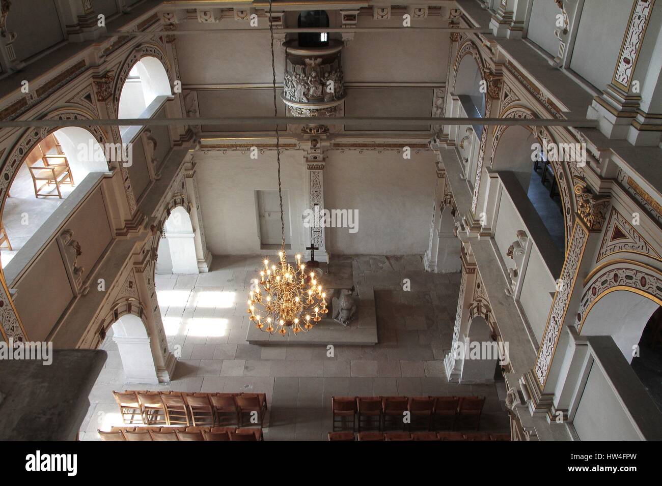 The castle church at Wilhelmsburg Castle. The castle was built between ...