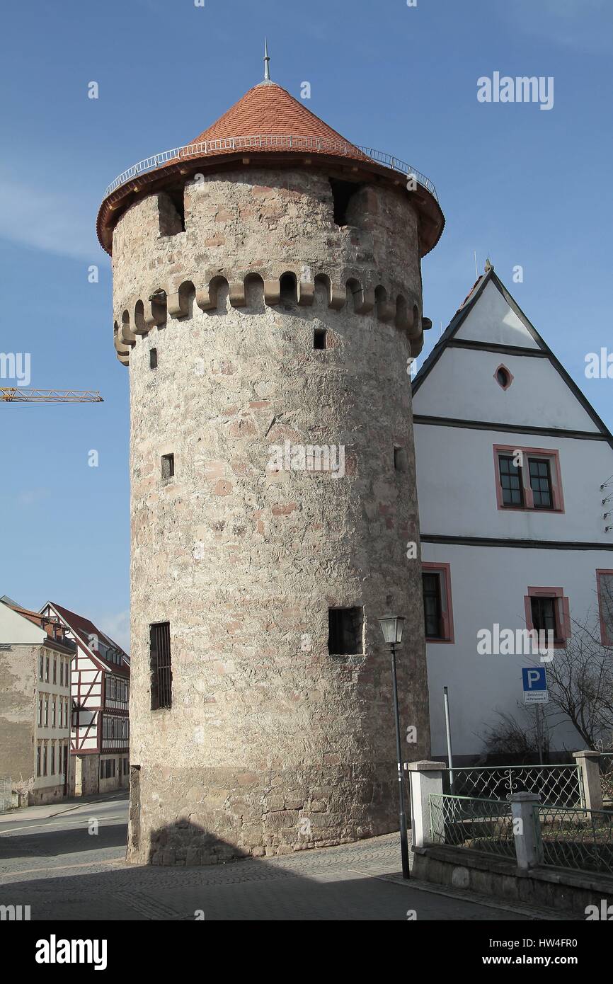 The Gunpowder Tower in Schmalkalden. In 1335 the Gunpowder Tower was ...