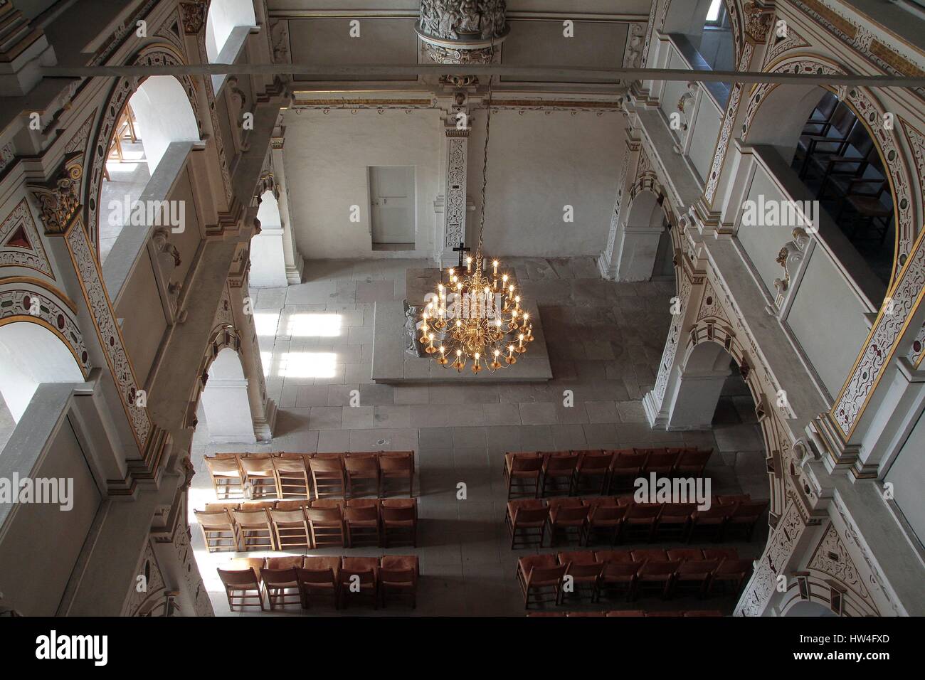 The castle church at Wilhelmsburg Castle. The castle was built between ...