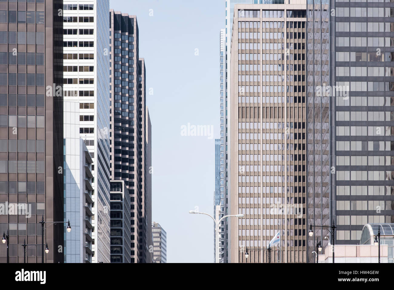 Modern high rise office buildings, Chicago Stock Photo - Alamy