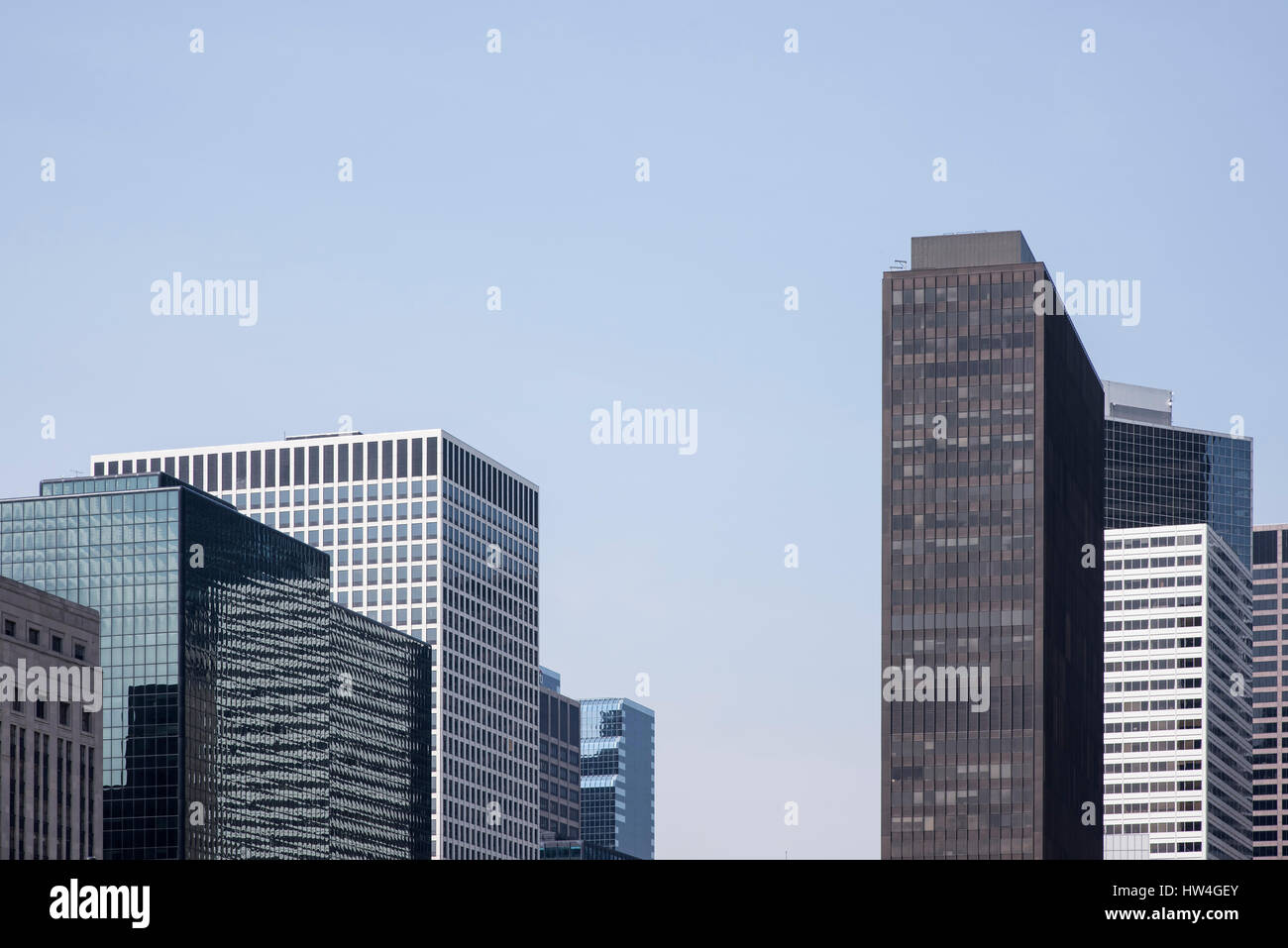 Modern high rise office buildings, Chicago Stock Photo - Alamy