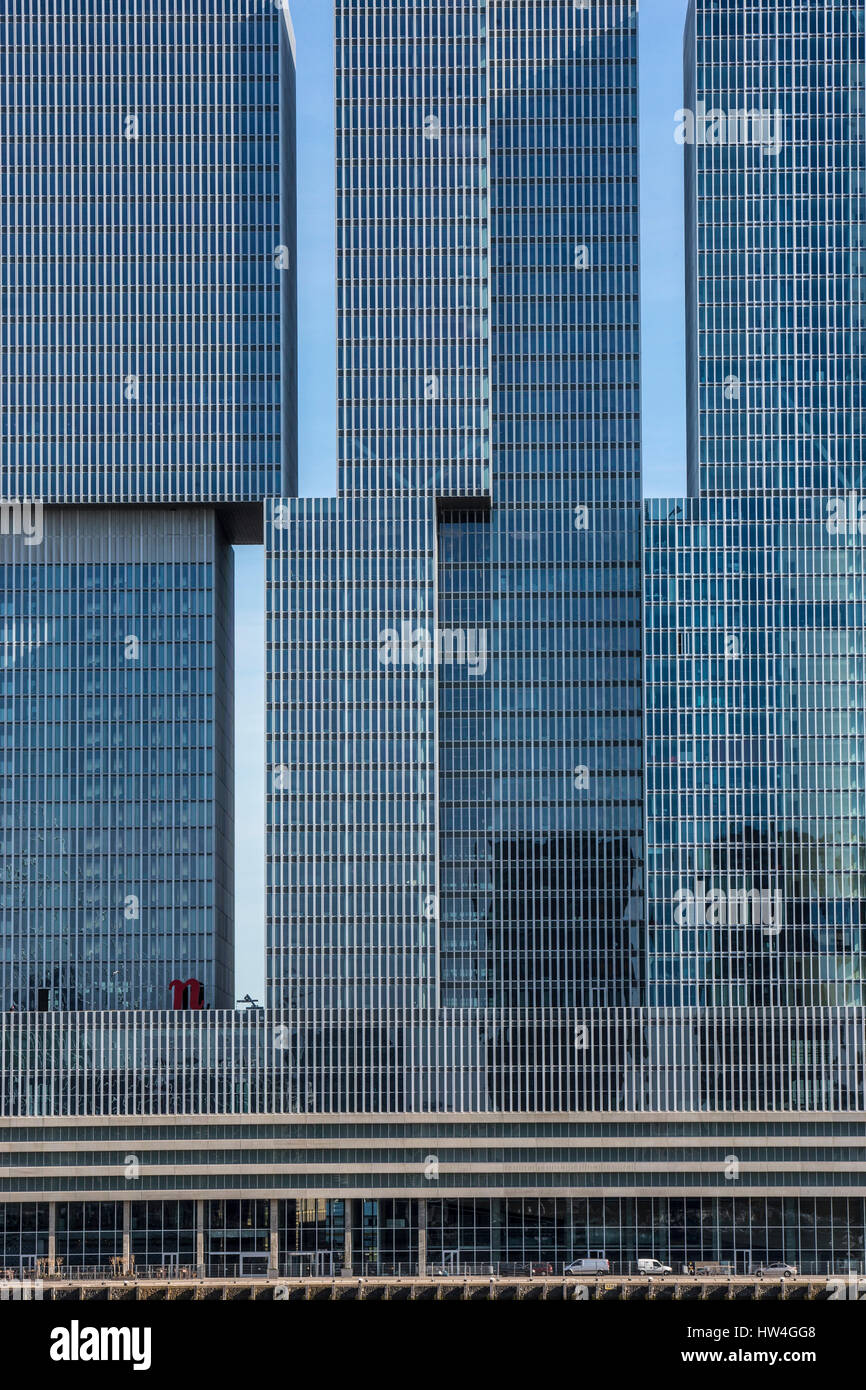 Exterior view of De Rotterdam, Rotterdam, The Netherlands Stock Photo ...