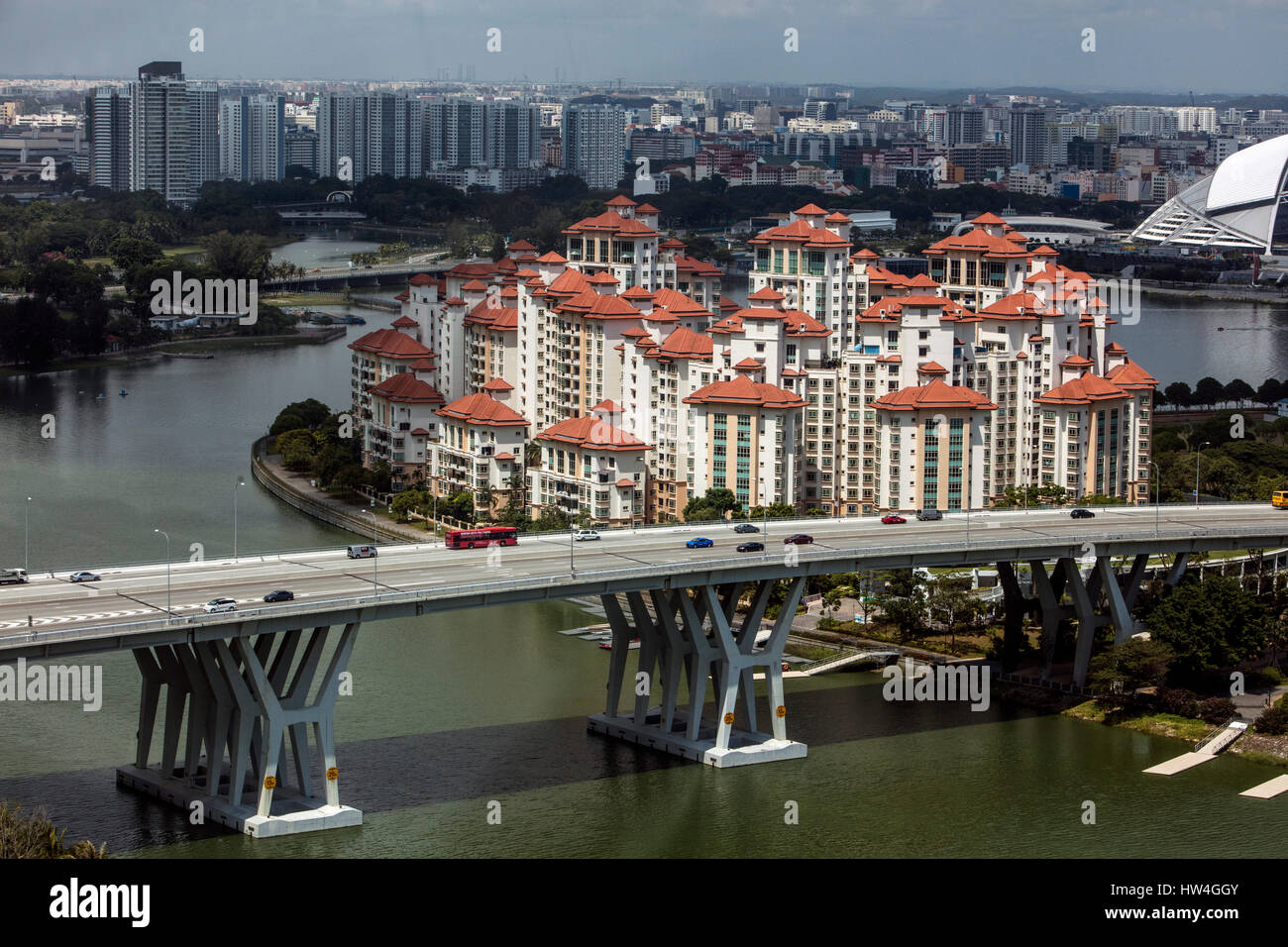 Aerial view of Costa Rhu Condominiums in Singapore Stock Photo - Alamy