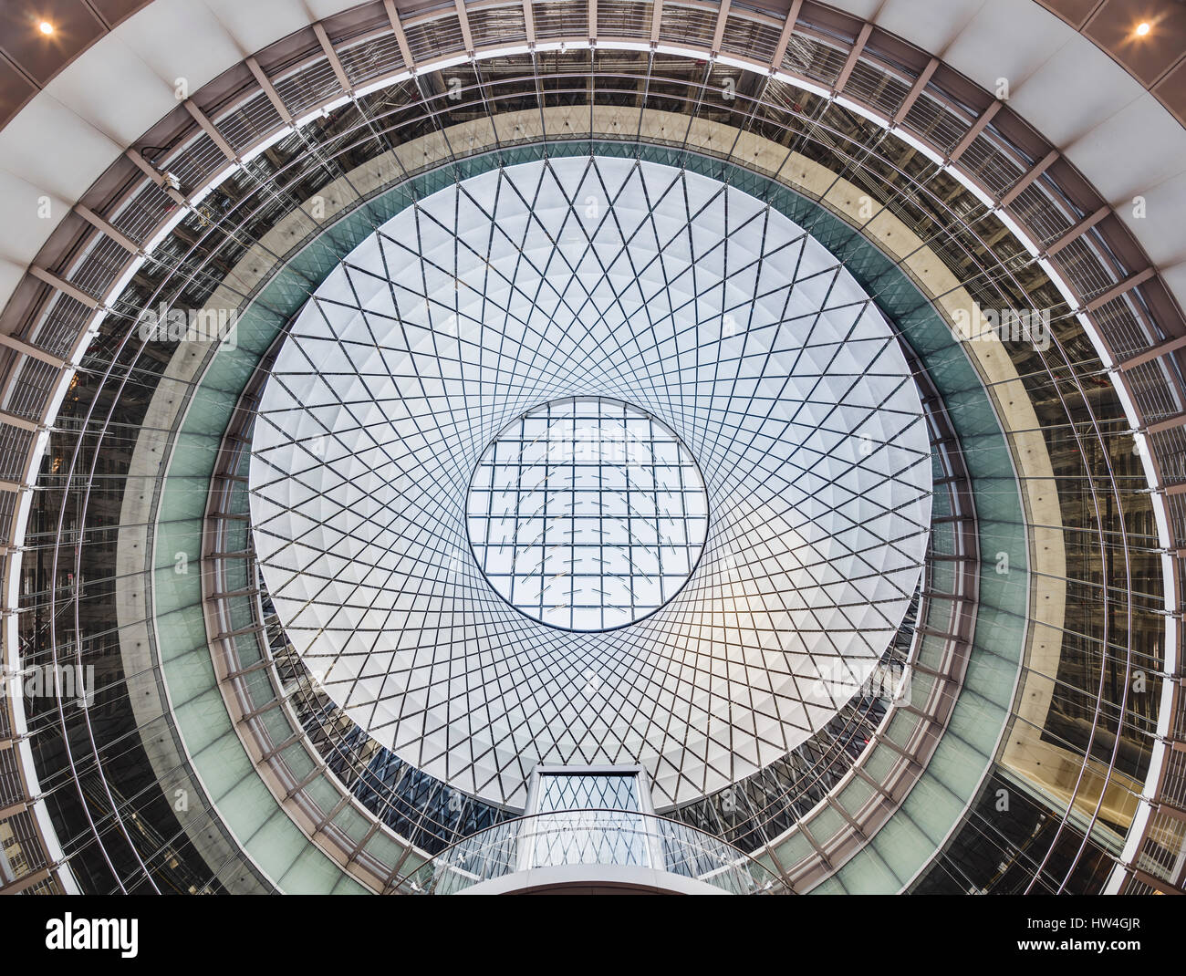 Interior view of Fulton Center transit station in Lower Manhattan, New ...