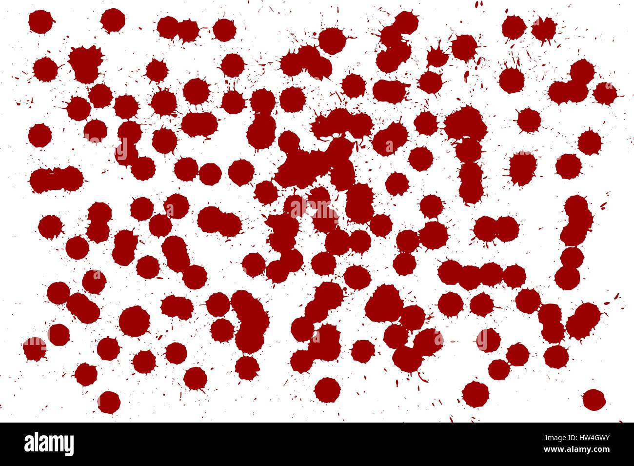 vector red drops of human blood on a white background Stock Vector ...