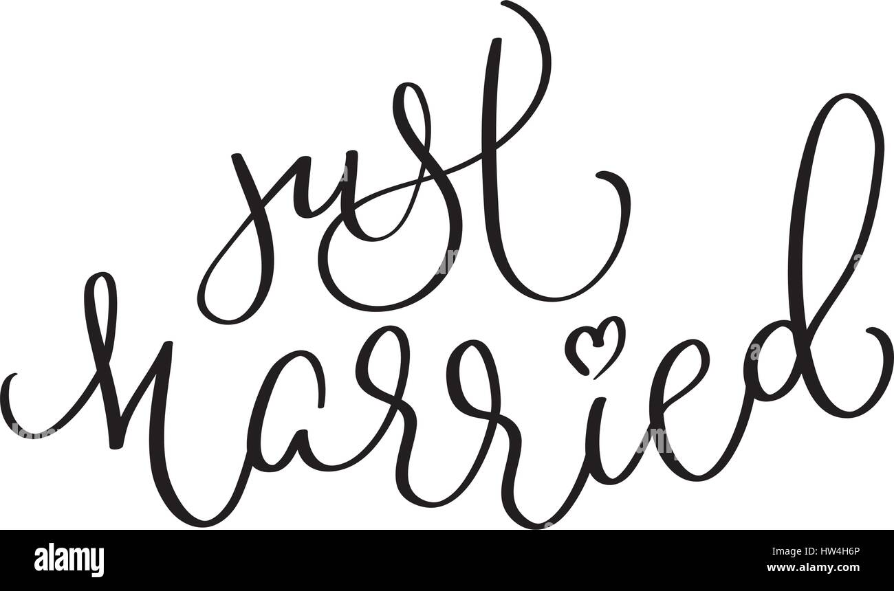 Cursive Just Married Sign