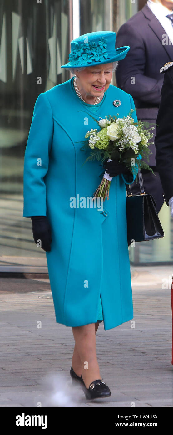 Queen Elizabeth, accompanied by The Duke of Edinburgh, attends the ...