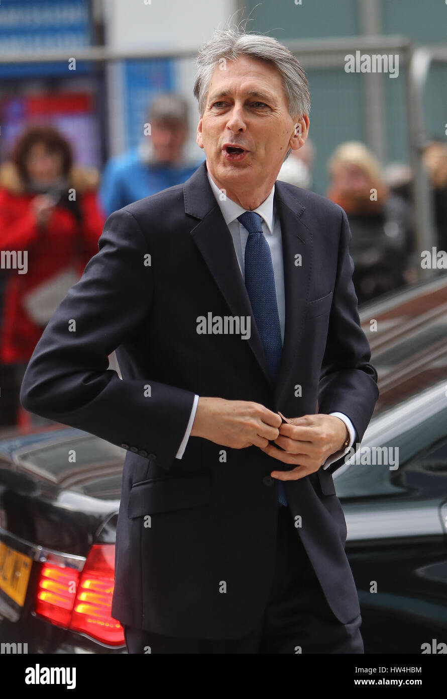 Queen Elizabeth, accompanied by The Duke of Edinburgh, attends the ...