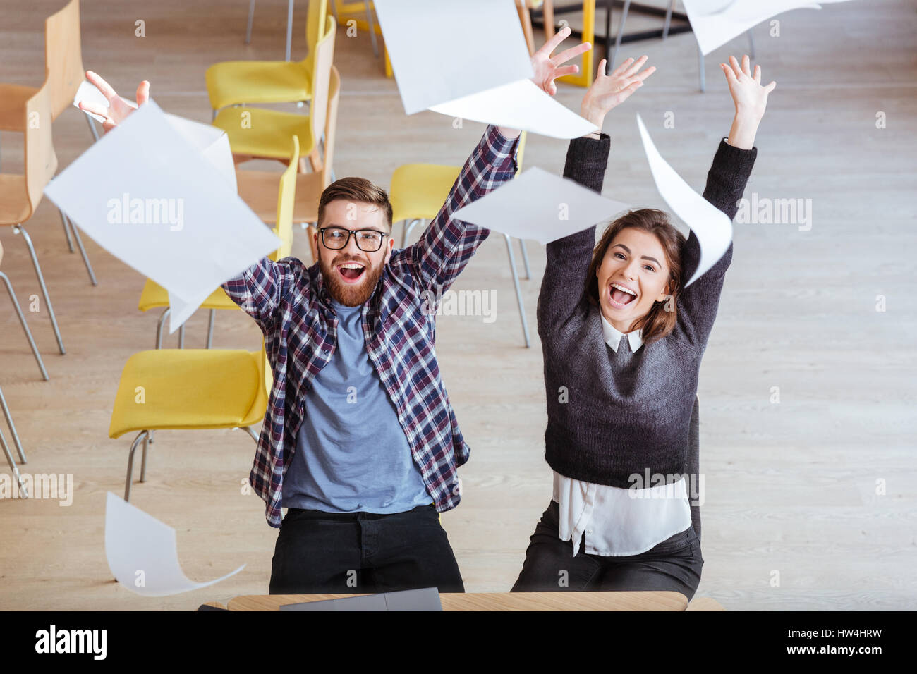 Throwing papers hi-res stock photography and images - Alamy