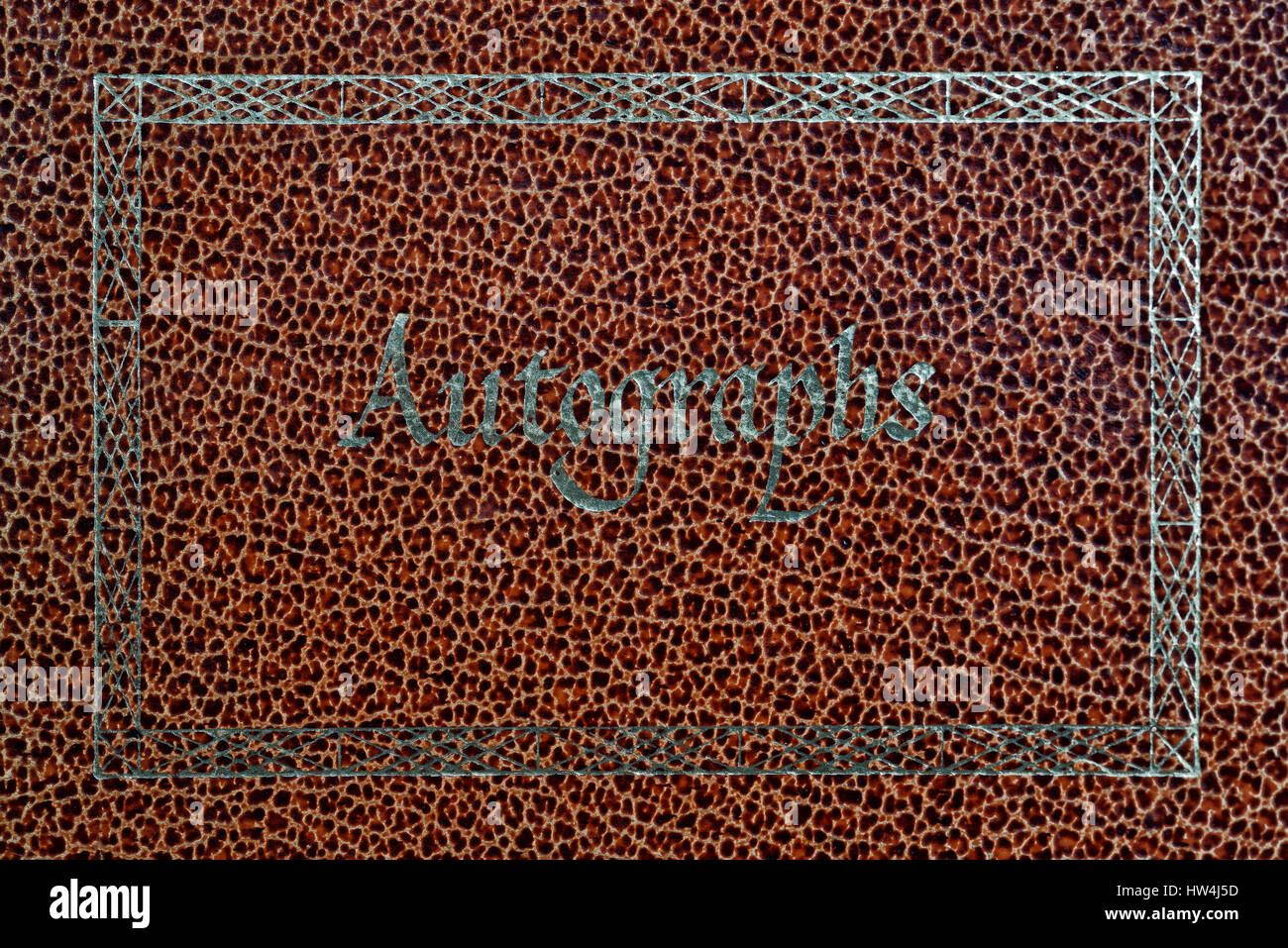 Autograph book cover Stock Photo - Alamy