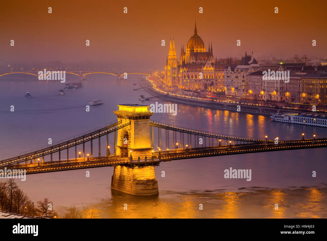 View over danube of pest from buda castle hi-res stock photography and ...