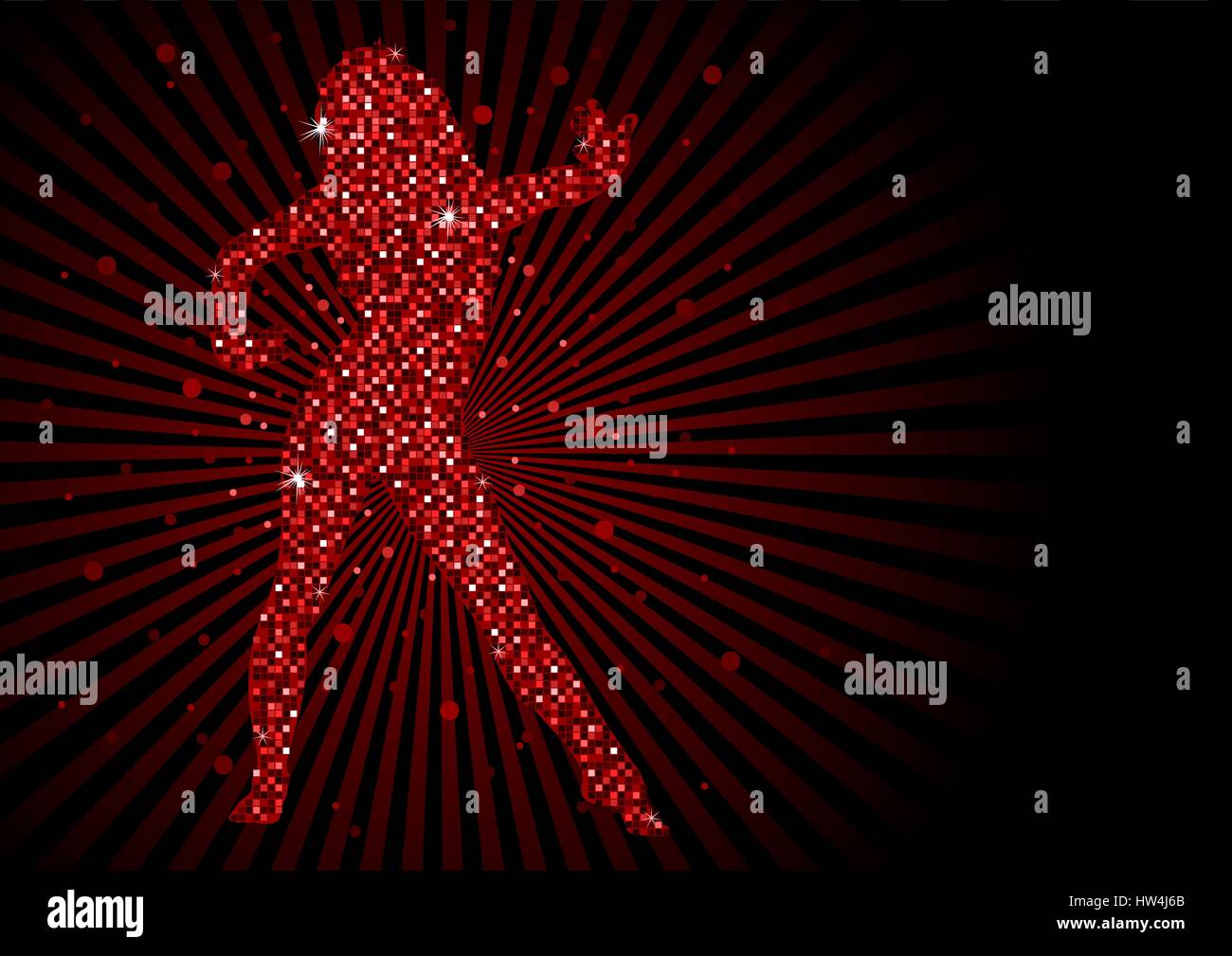Sparkling Pixels Dancing Woman Stock Vector Image & Art - Alamy