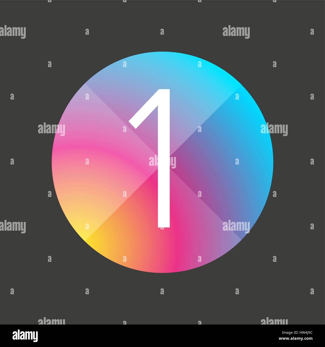Colorful number one icon Stock Vector Images - Alamy