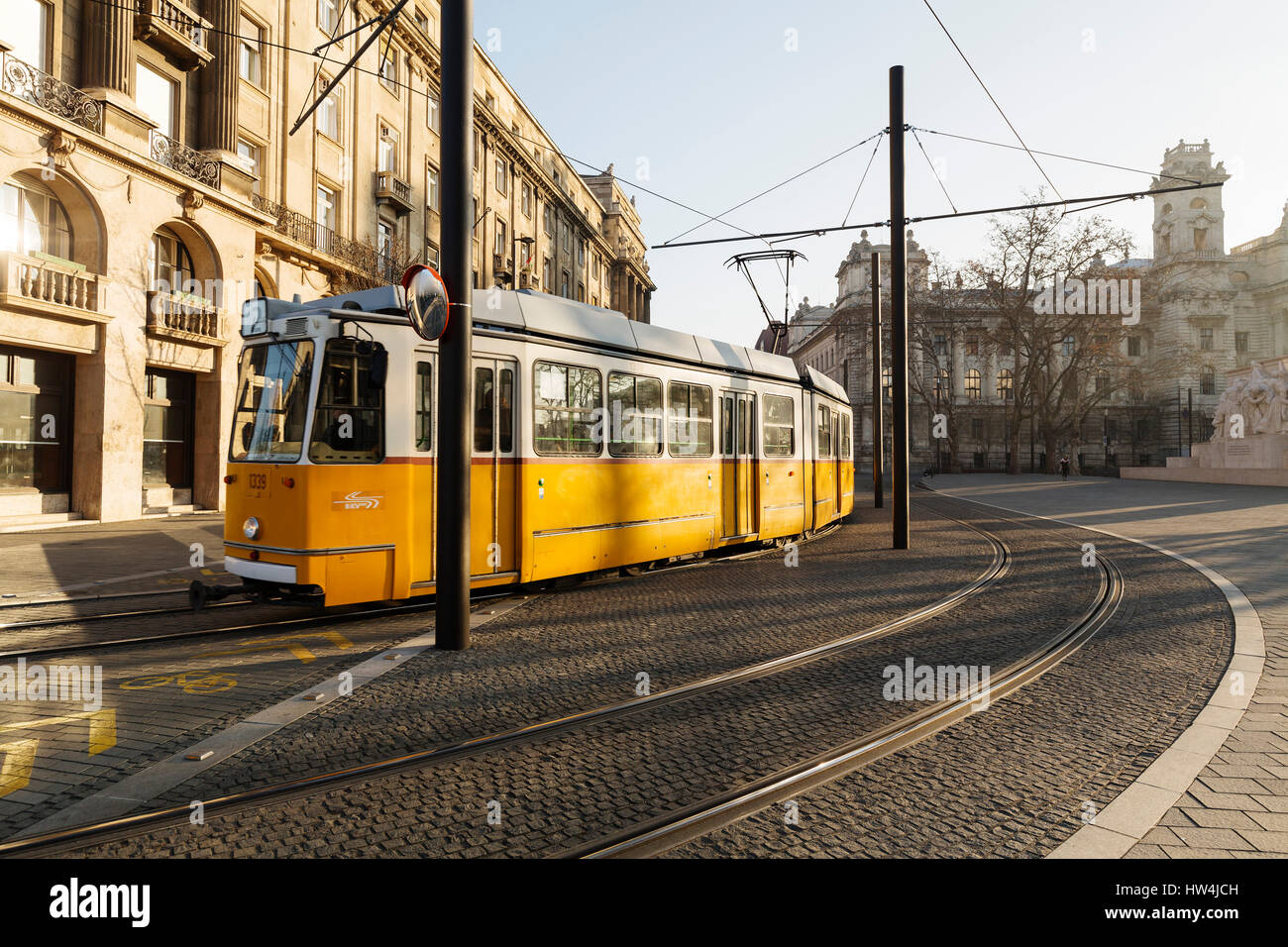 Tram. Street life. Budapest Hungary, Southeast Europe Stock Photo - Alamy