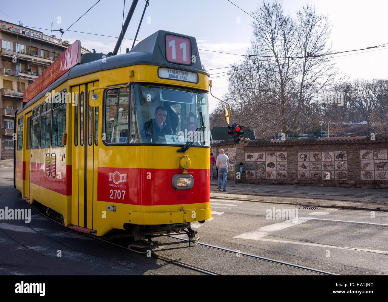 Old tram cars in the city of Belgrade, Serbia Stock Photo - Alamy