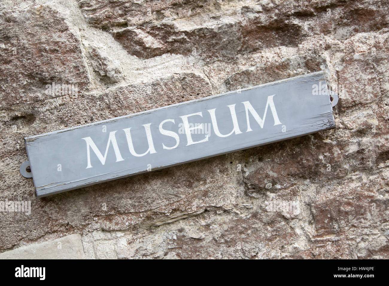 Closeup of Museum Sign on Diagonal Slant Stock Photo - Alamy