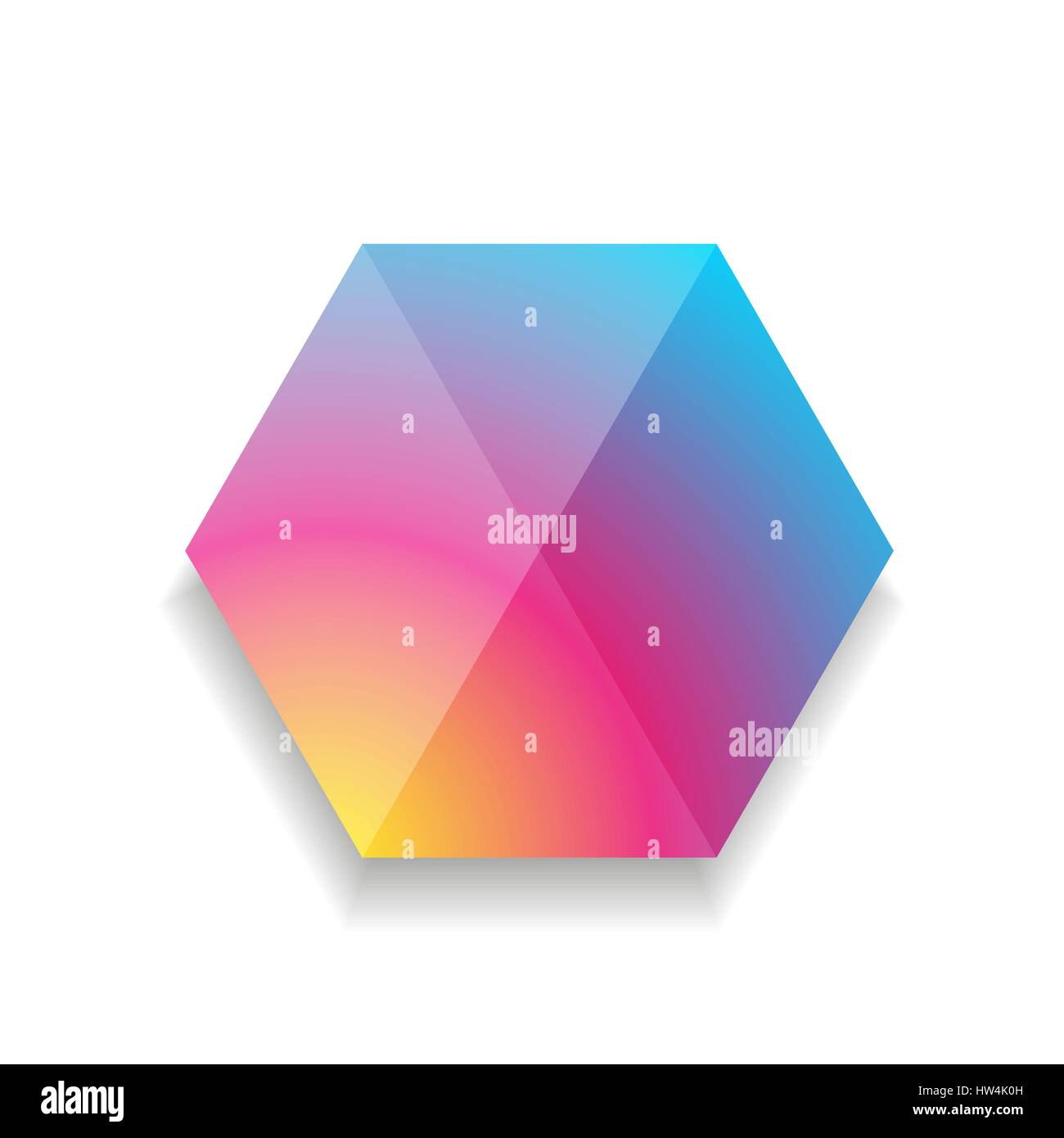 Button hexagon Stock Vector Images - Alamy