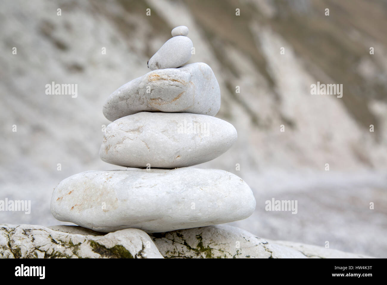 Pebble Stack in Lulworth Cove Beach, Dorset; England; UK Stock Photo ...