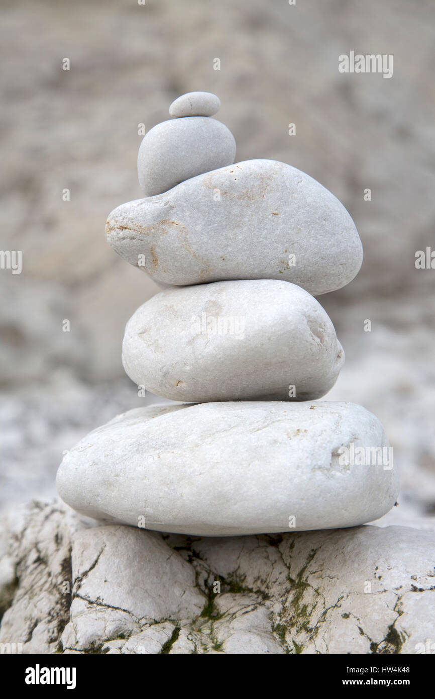 Pebble Stack in Lulworth Cove Beach, Dorset; England; UK Stock Photo ...