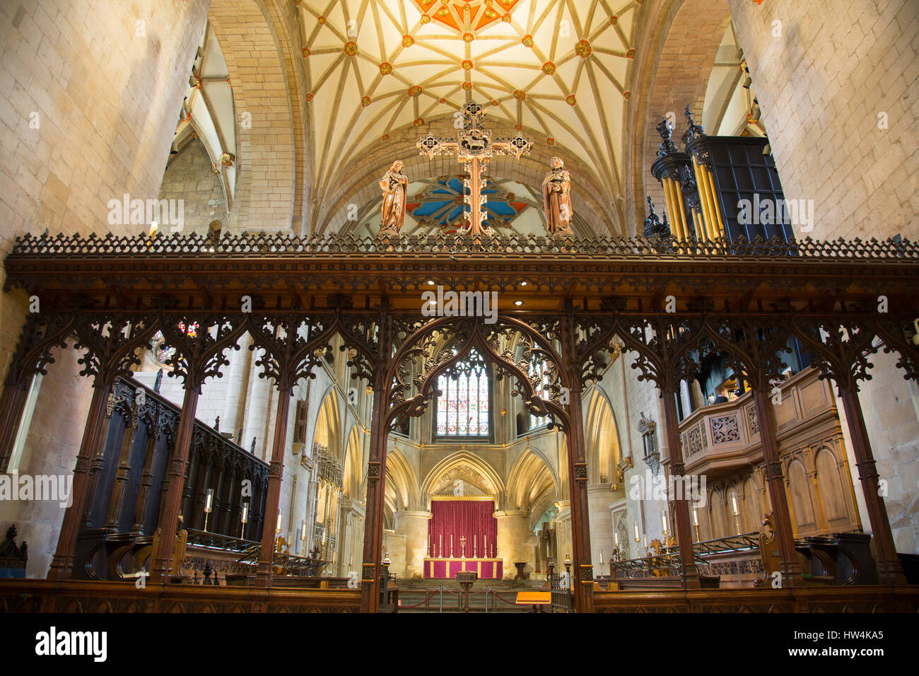 Altar of Tewkesbury Abbey Church, England; UK Stock Photo - Alamy