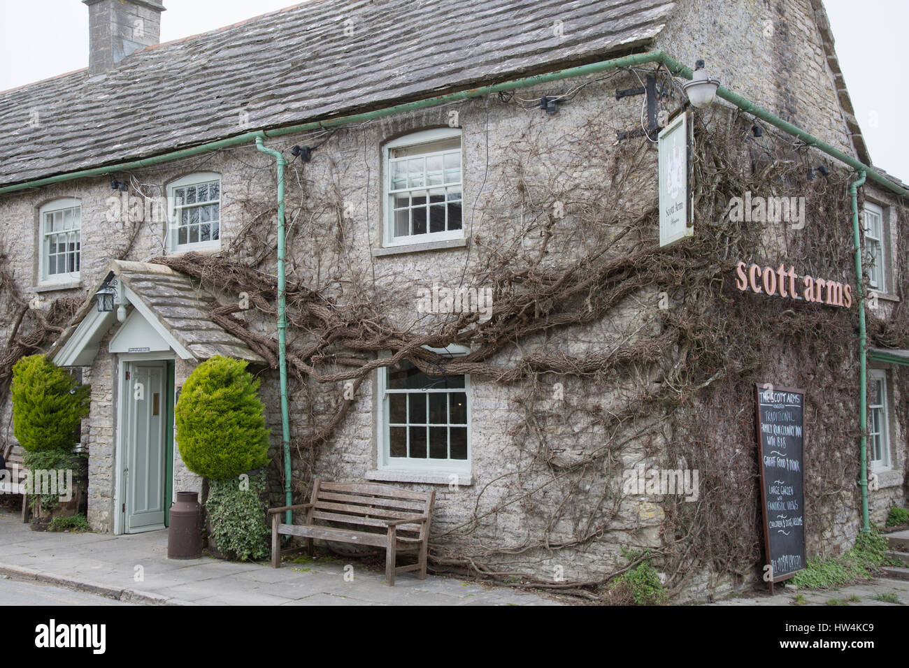 Scott Arms Pub, Kinston, Dorset, England, UK Stock Photo - Alamy