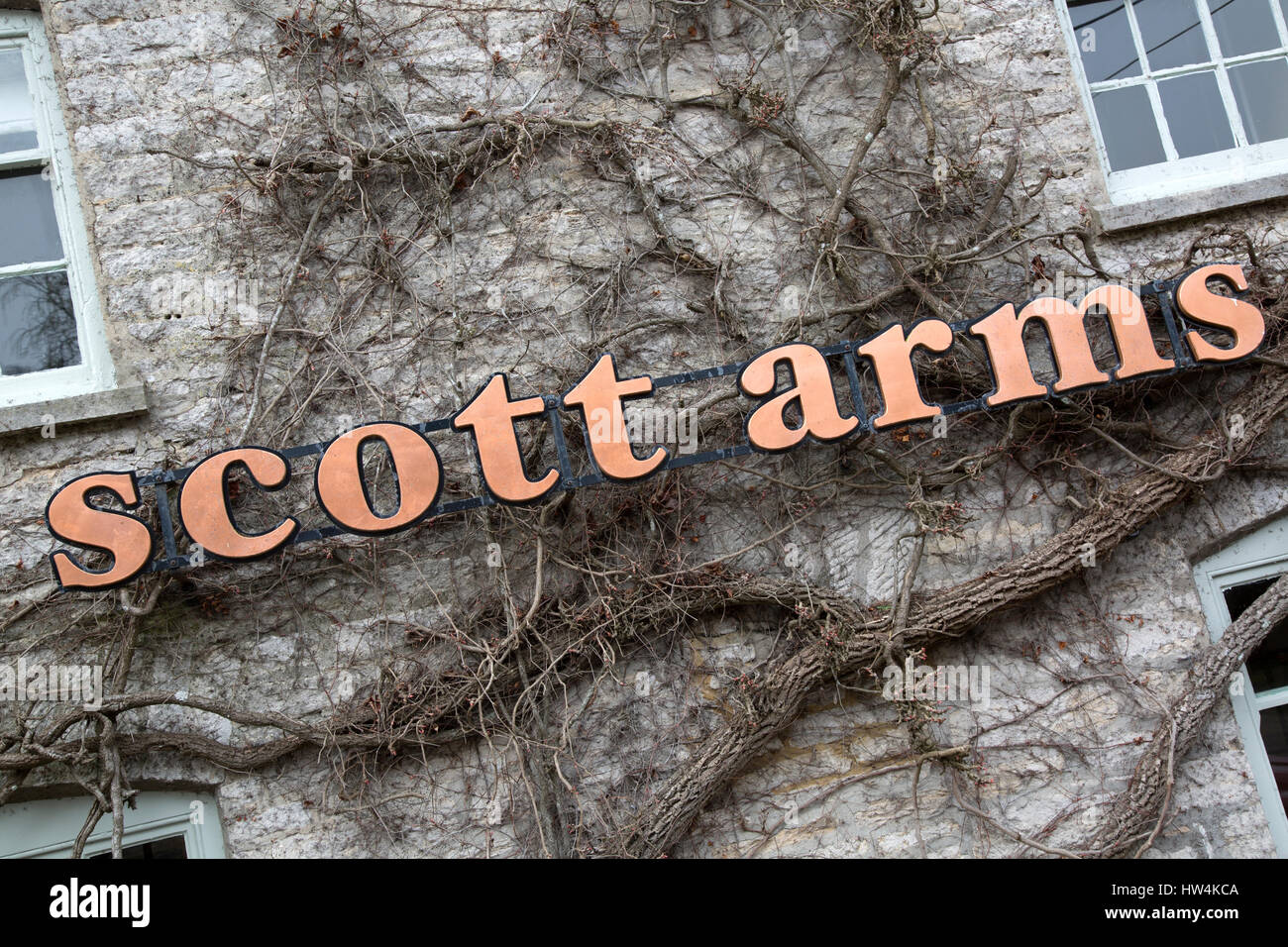 Scott Arms Pub, Kinston, Dorset, England, UK Stock Photo - Alamy