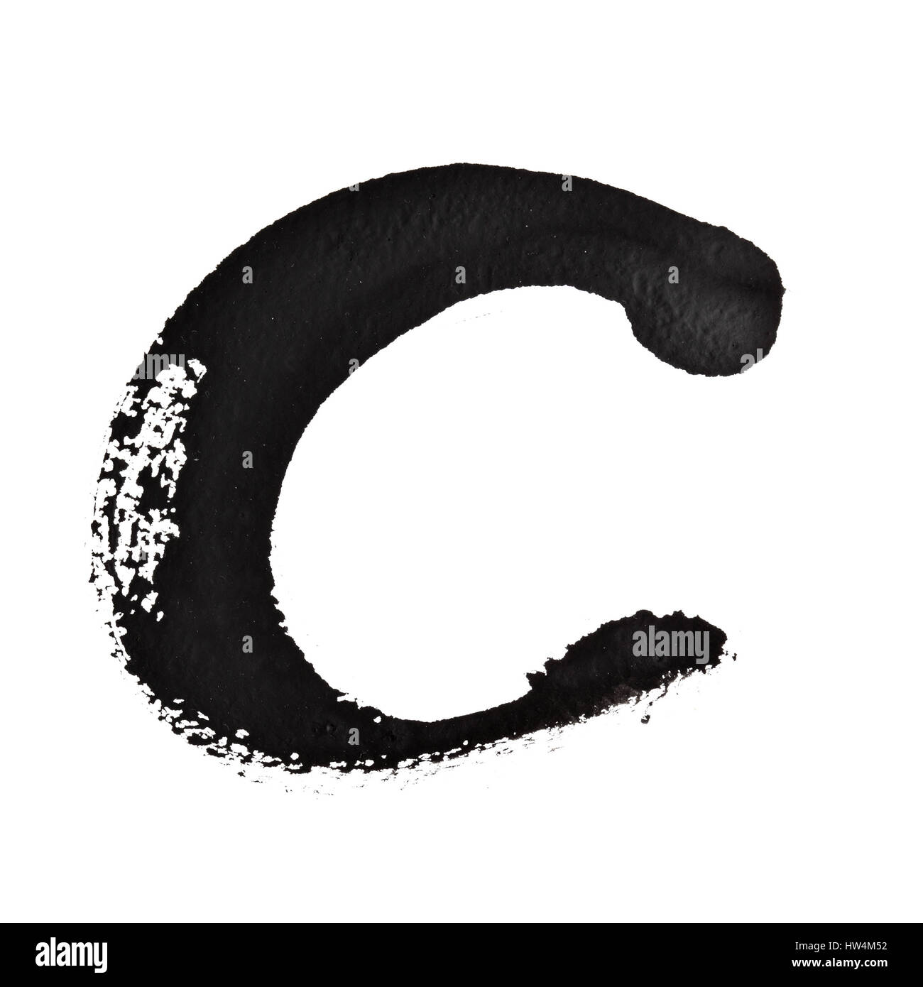 C - Ink letters isolated over the white background Stock Photo - Alamy