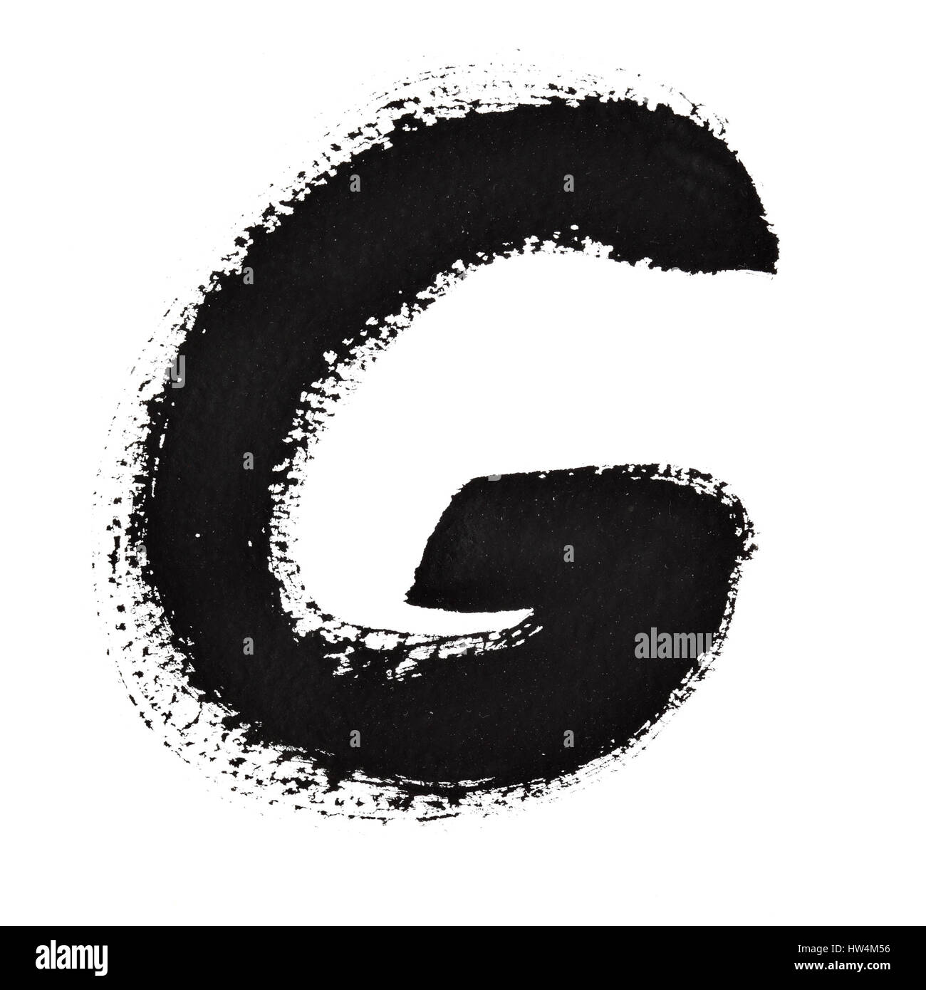 G - Ink letters isolated over the white background Stock Photo - Alamy