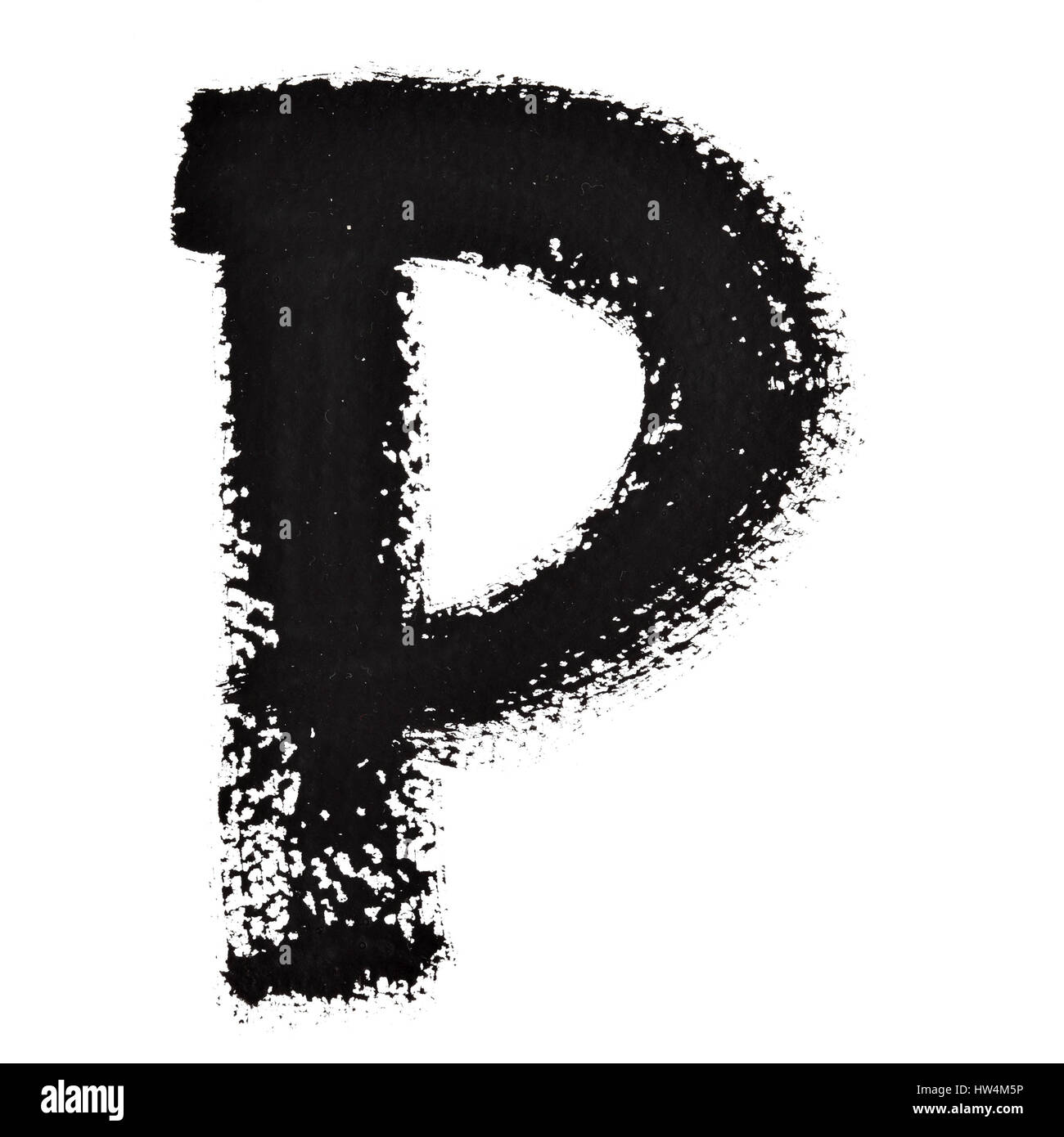 P - Ink letters isolated over the white background Stock Photo - Alamy