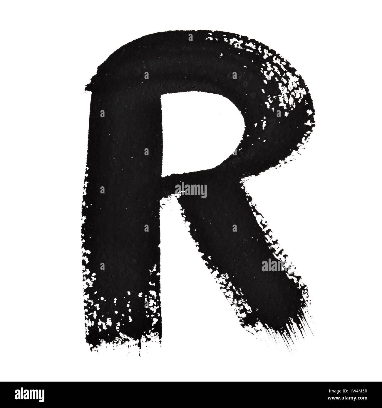 R - Ink letters isolated over the white background Stock Photo - Alamy