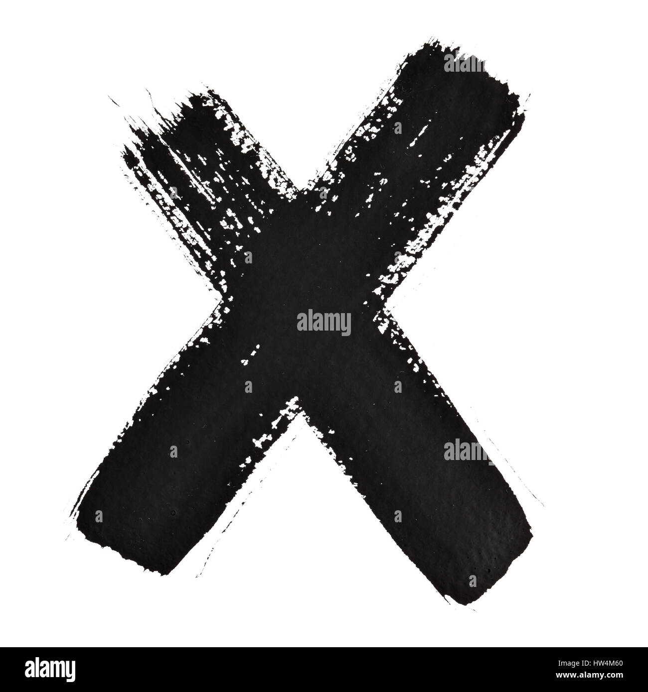 X - Ink letters isolated over the white background Stock Photo - Alamy