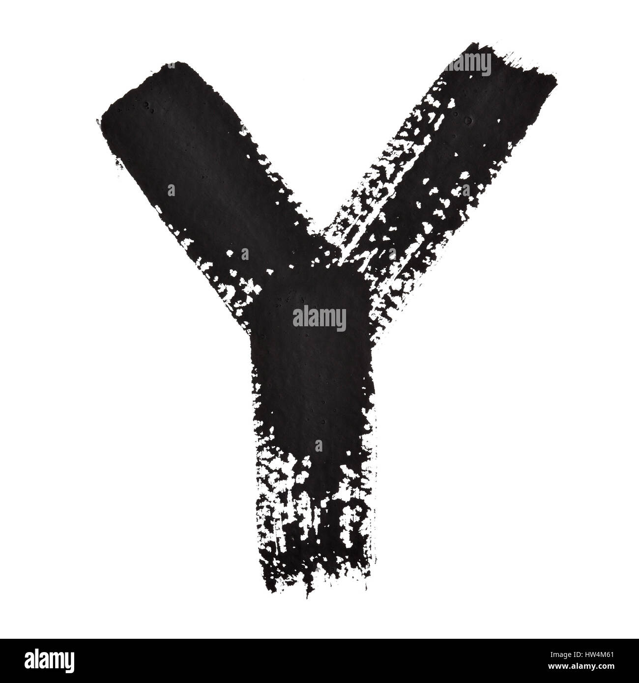 Y - Ink letters isolated over the white background Stock Photo - Alamy